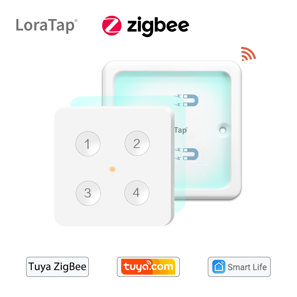 Tuya ZigBee 3.0 Wireless 4-Button Remote Control Scene Switch ...