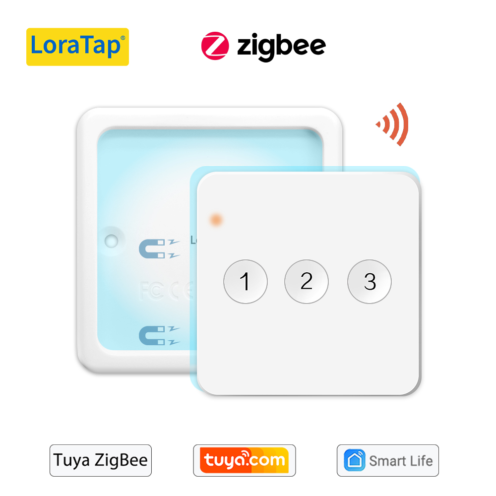 Tuya ZigBee 3.0 Wireless 3 Gang Remote Control Scene Switch Support ...
