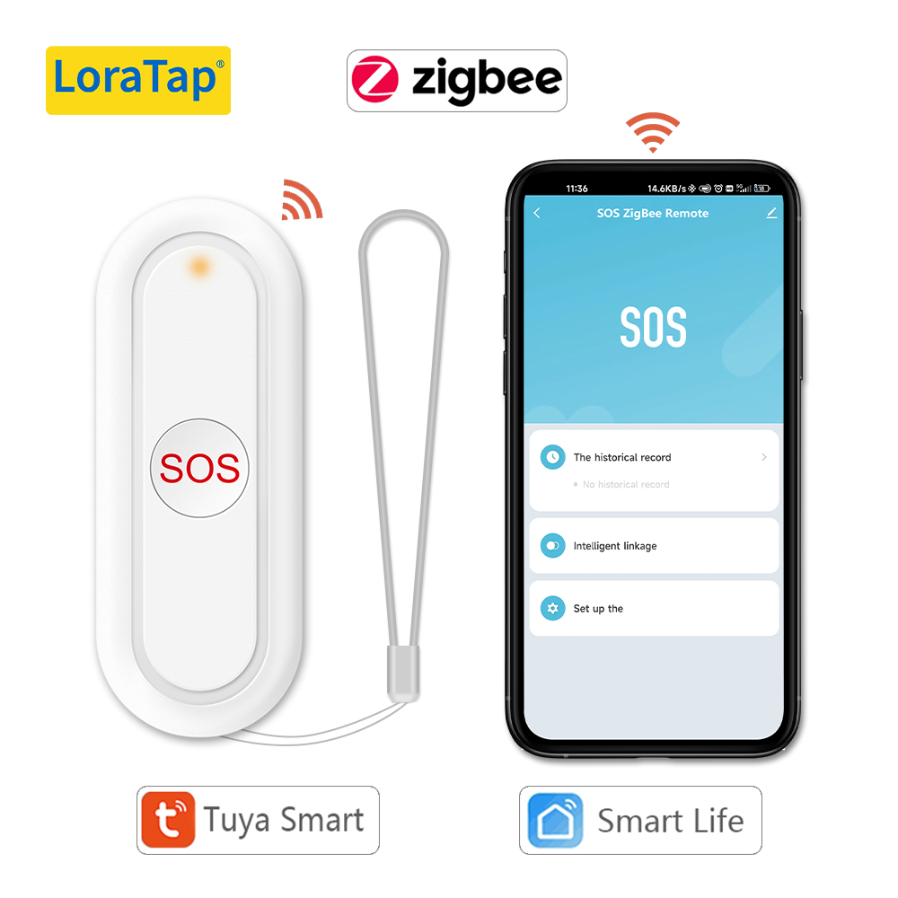 LoraTap ZigBee SOS Emergency Panic Button Call Alert Patient Help ...